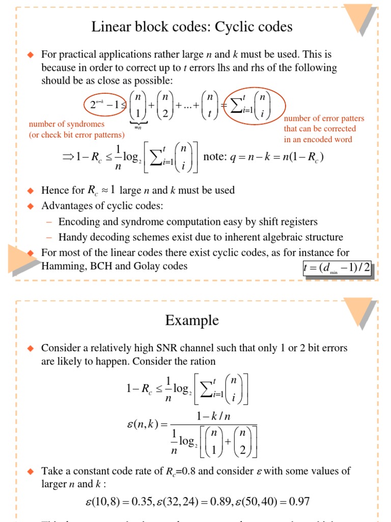 Linear block codes: Cyclic codes explained | PDF | Naming Conventions | Discrete Mathematics