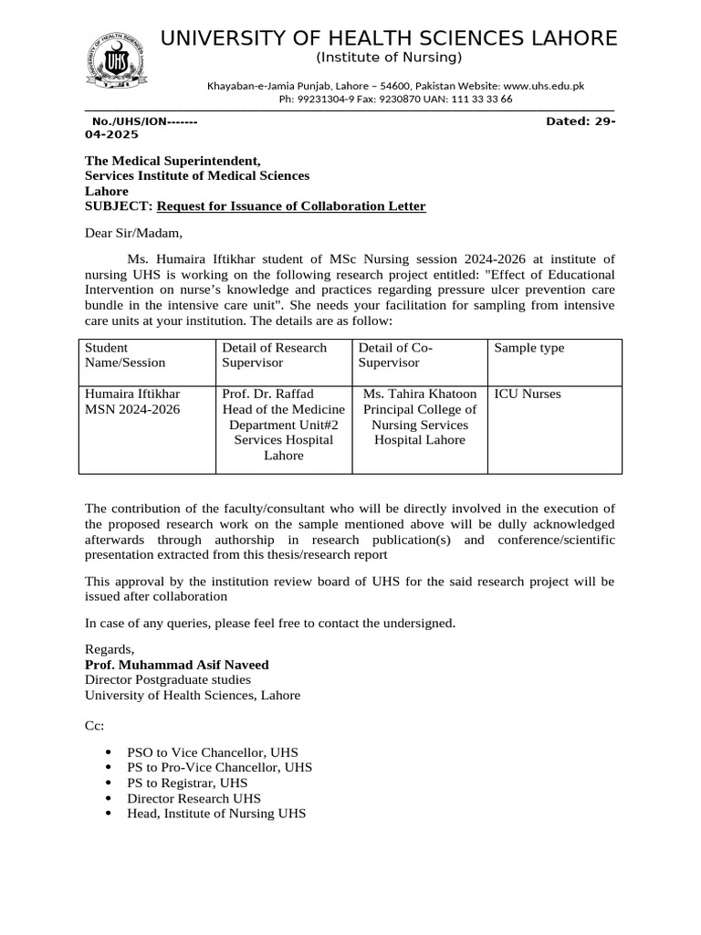 Collaboration Letter | PDF