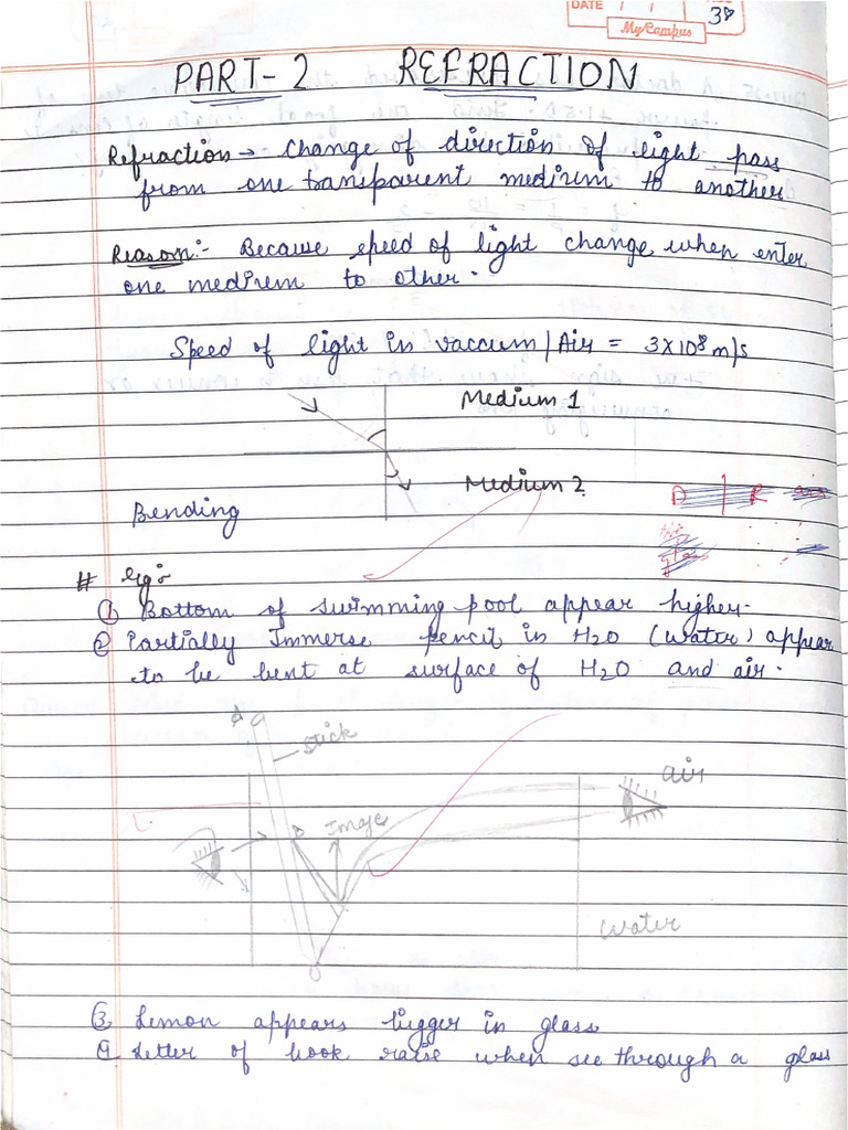 Ch-Light,Part-2 Refraction | PDF