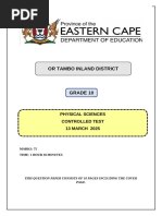 Grade 10 Physical Science Exam Guidelines 2025 | PDF | Waves | Electric ...