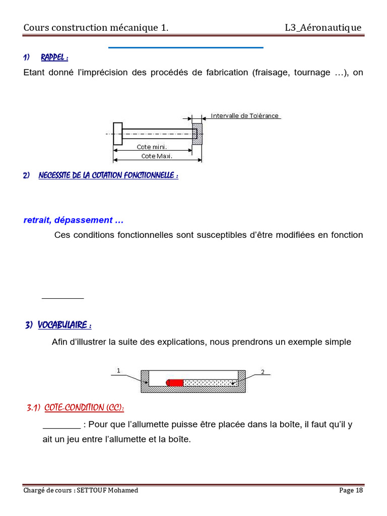 Cotation Fonctionnelle en Mécanique | PDF | Ingénierie mécanique ...