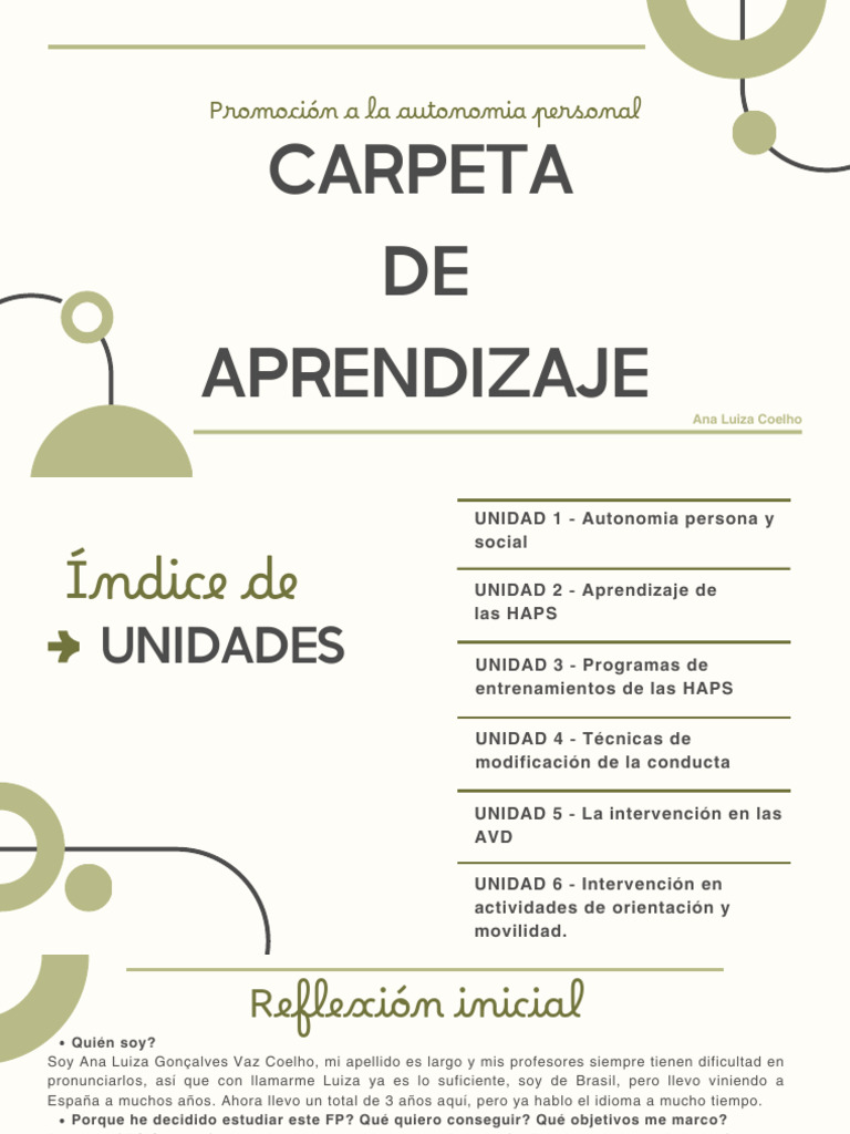 Carpeta de Aprendizaje PAPS | PDF | Aprendizaje | Modificación de ...