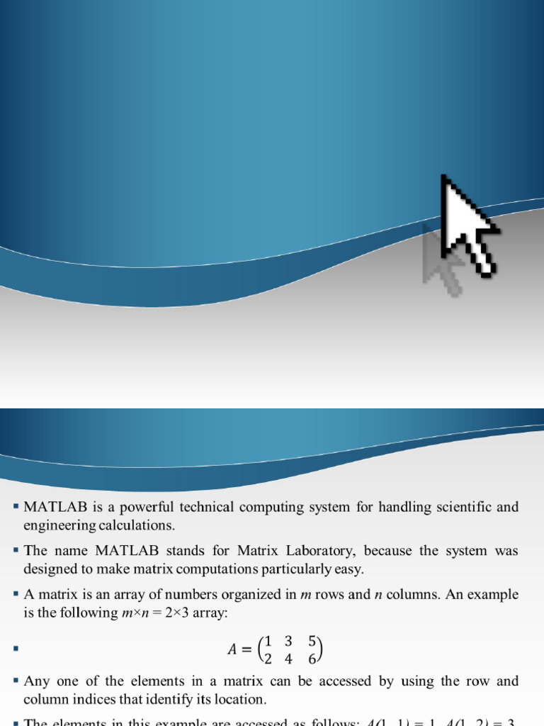 Lecture 1 Fundamental Of Matlab Pdf Matlab Function Mathematics