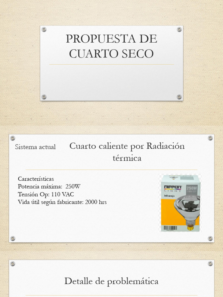 CUARTO SECO Propuesta | PDF | Temperatura | Humedad
