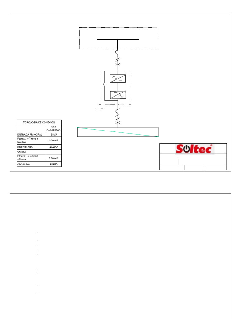 Diagrama Unifilar Soltec Titan 3kva 220 Vac | PDF | Electricidad | Electromagnetismo