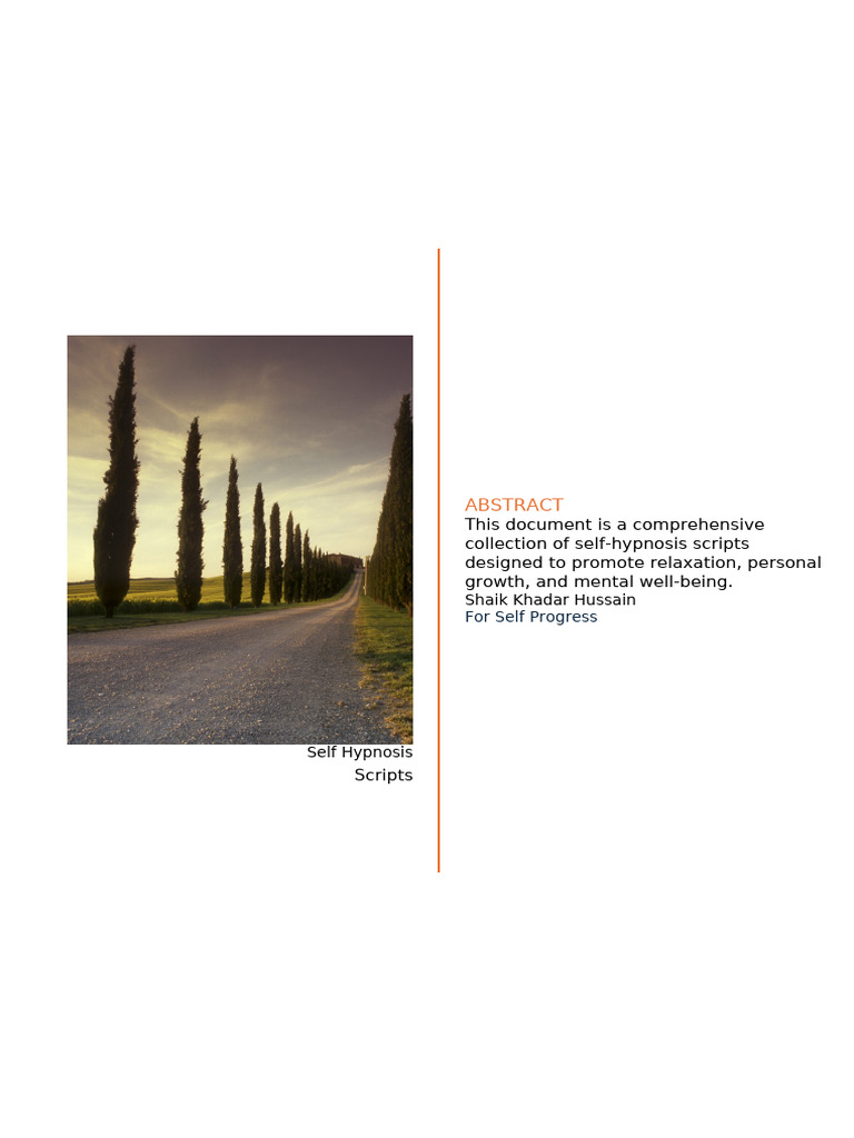 Hypnotic Scripts - Induction | PDF | Meditation | Breathing