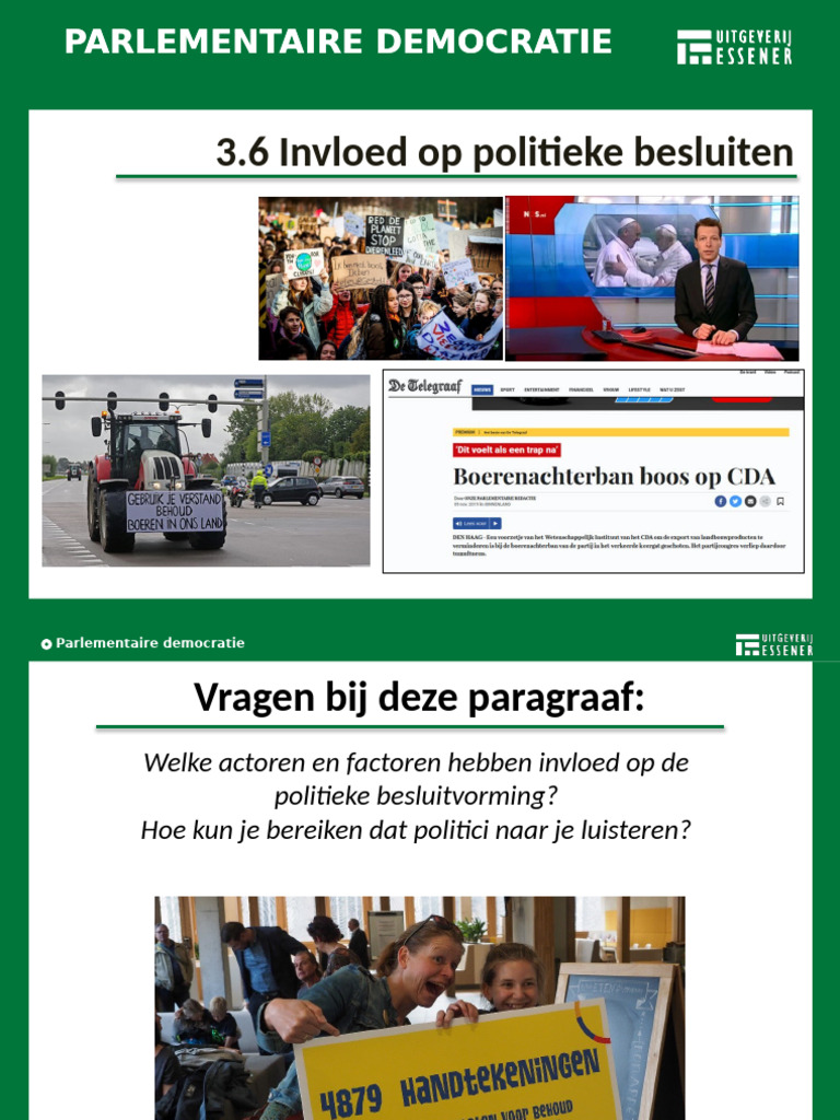 VWO 3.6 Invloed Op Politieke Besluiten | PDF