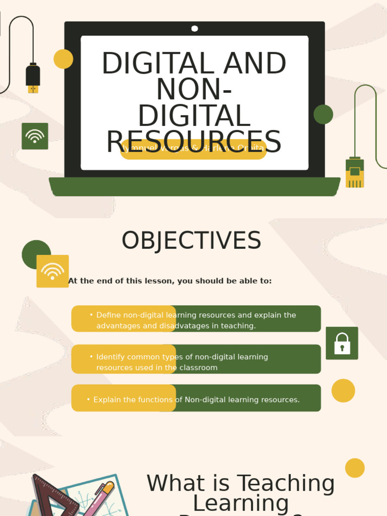 Green and Yellow Illustration Digital Literacy Presentation | PDF ...
