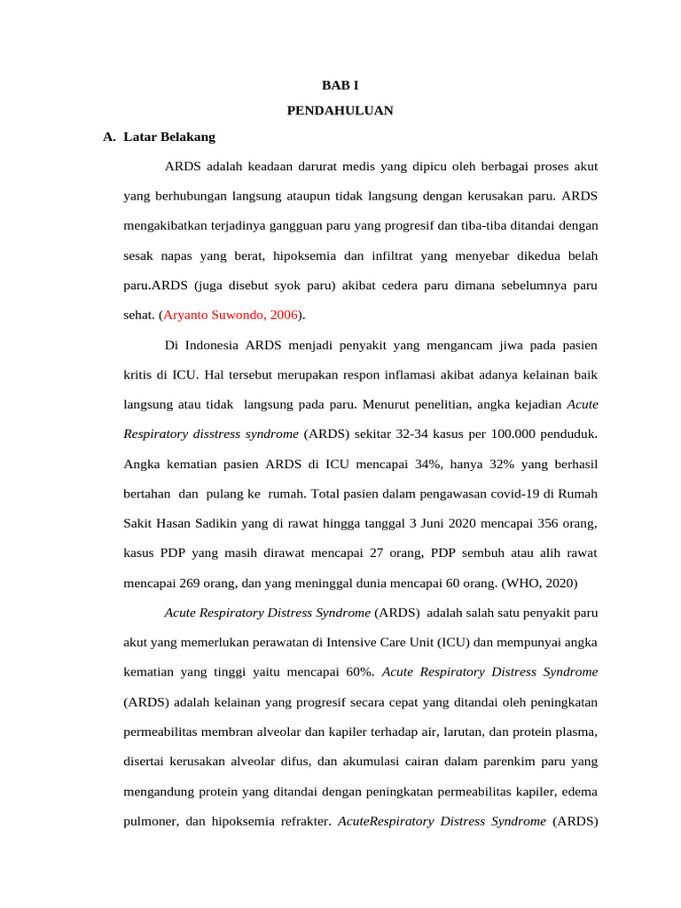 Tatalaksana ARDS di ICU: Panduan Lengkap | PDF