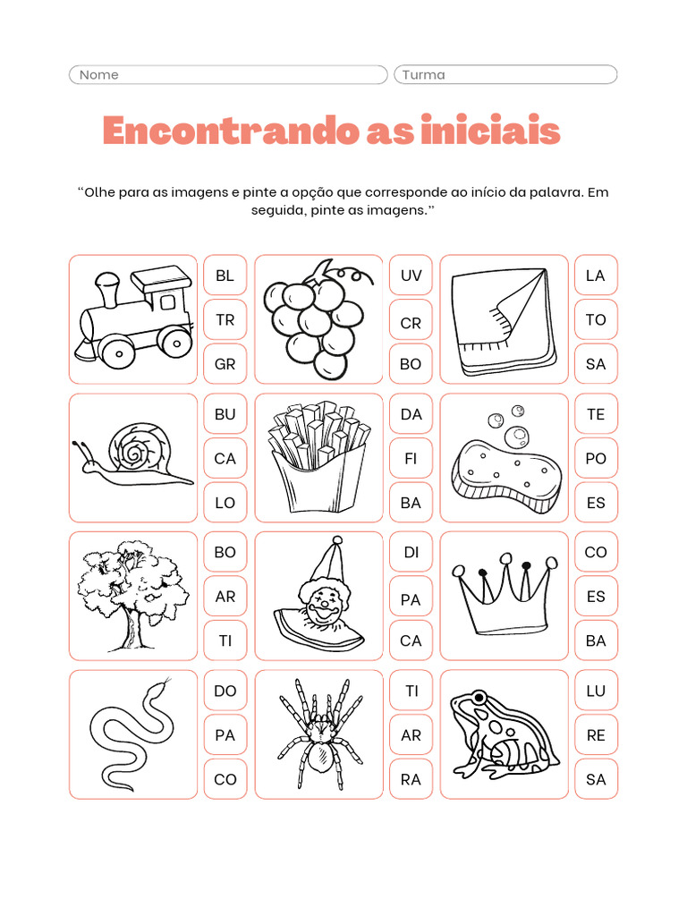 Ativ. de alfab para alunos nero típicos e atipicos | PDF