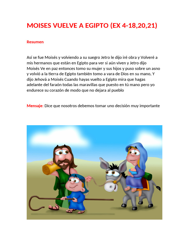 Moises Vuelve A Egipto | PDF