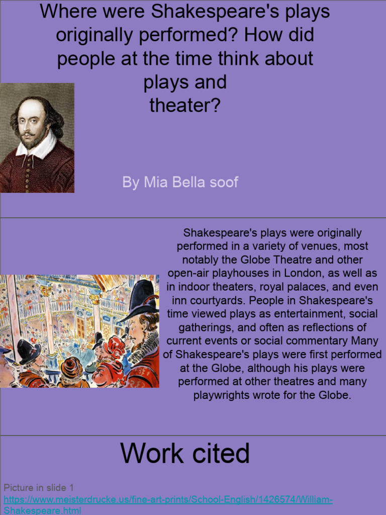 Shakespeare's Original Play Venues | PDF