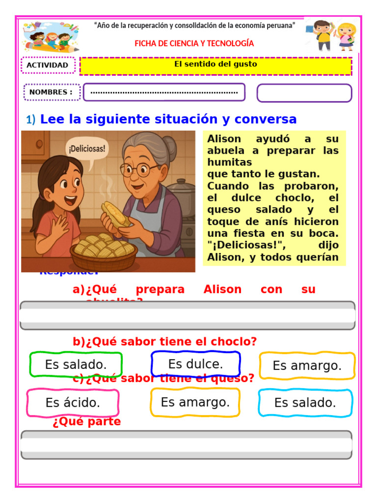 Ficha de Ciencia Del Sentido Del Gusto | PDF | Gusto | Boca