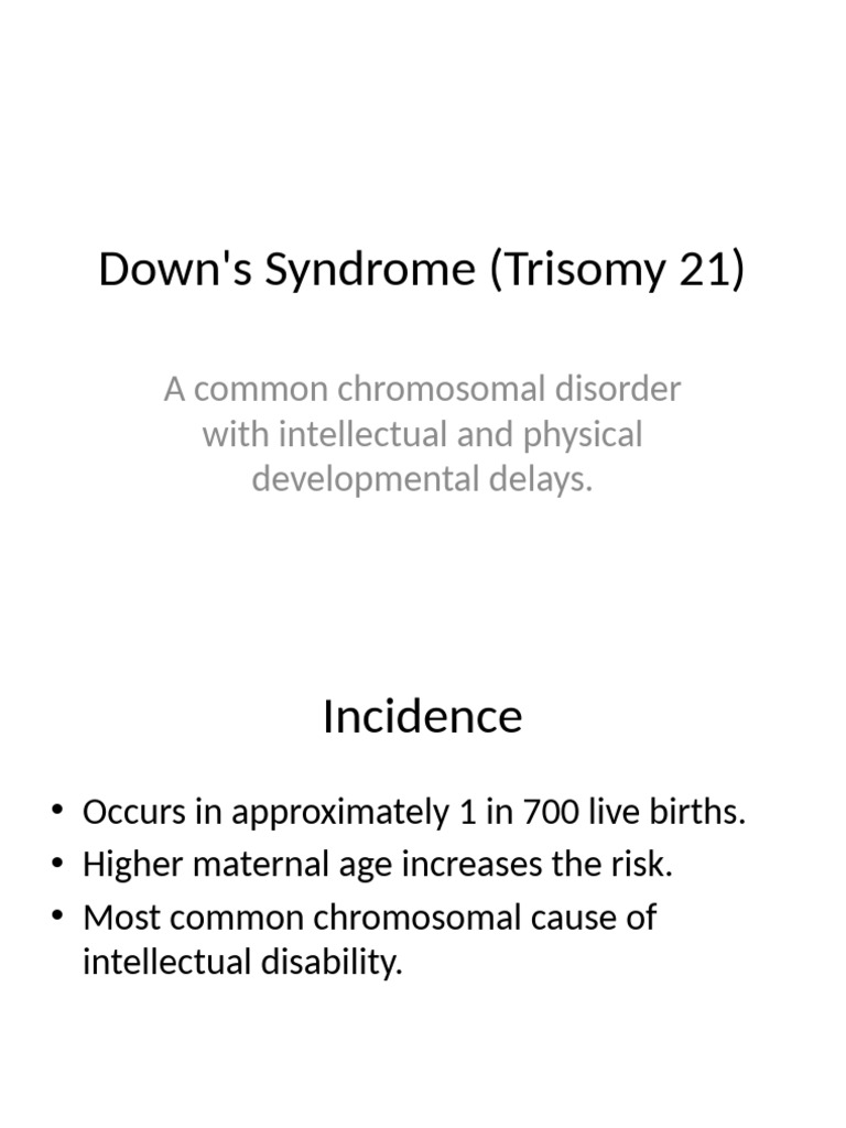 Down Syndrome Overview and Insights | PDF