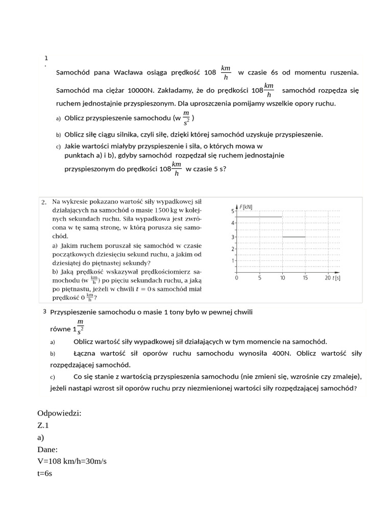 2 Zasada Dyn. Zadania | PDF