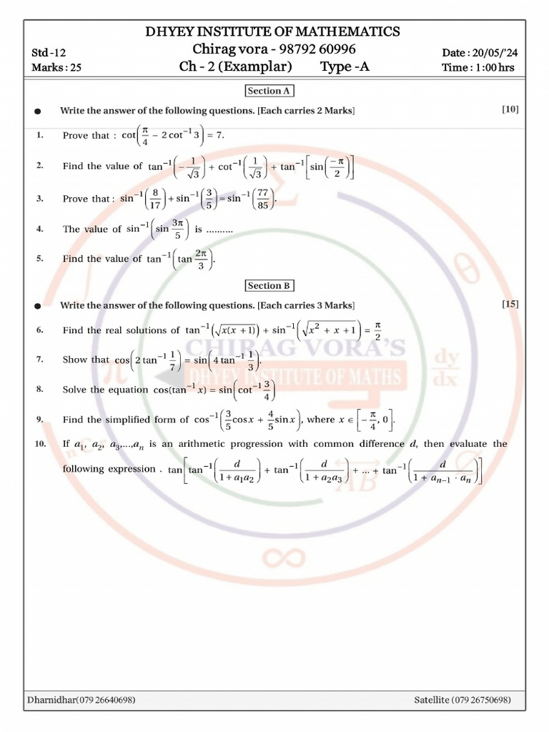 Ch.2 Exemplar T-A Detailed solution | PDF