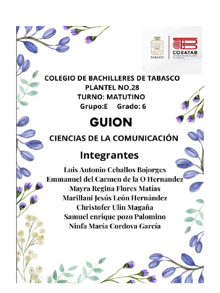 Guion Completo 1 | PDF
