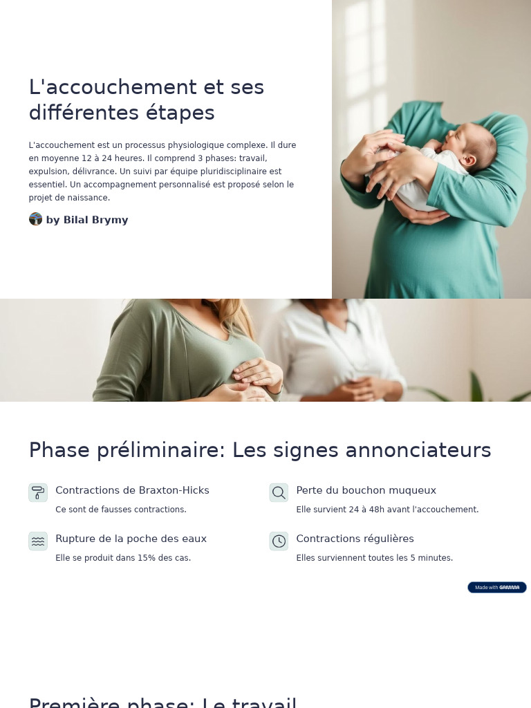 Laccouchement Et Ses Differentes Etapes | PDF | Accouchement ...