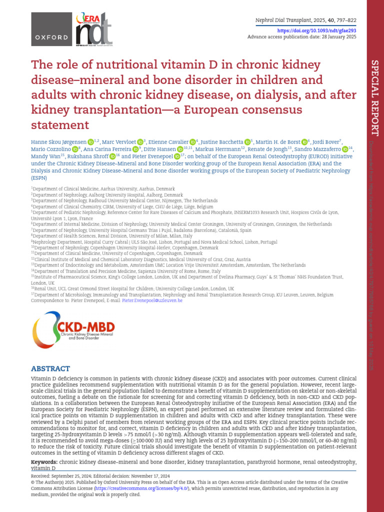 vitamina d ERC | PDF | Vitamin D | Chronic Kidney Disease