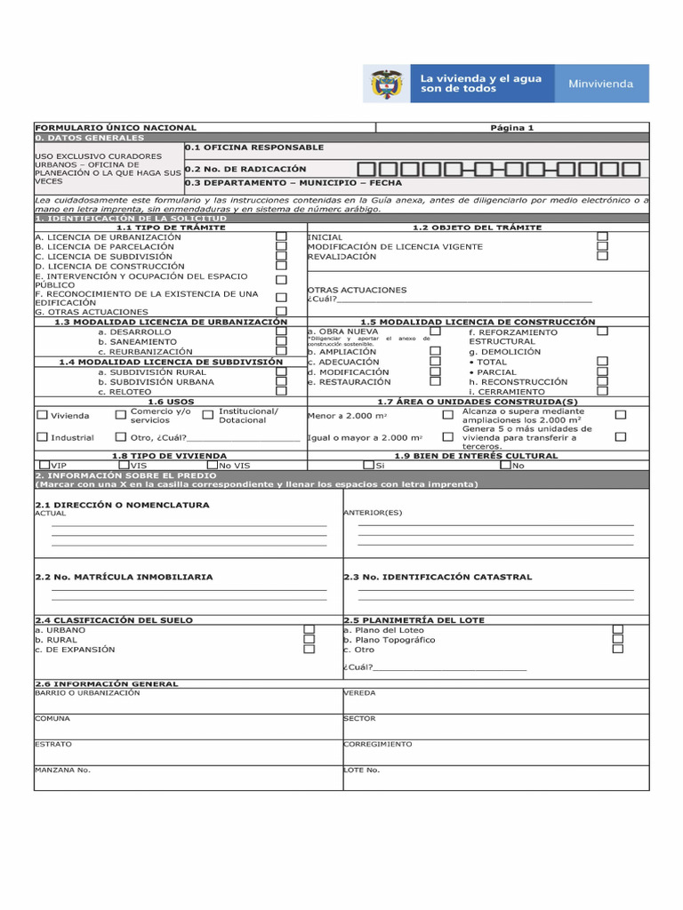 Formulario Unico Nacional Resolucion 1026 2021 | PDF