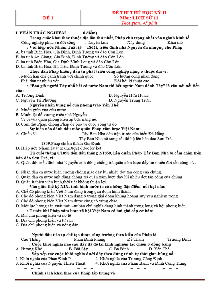 FILE - 20220409 - 234349 - Bo de Thi Lich Su 11 HK2 Co Dap An | PDF