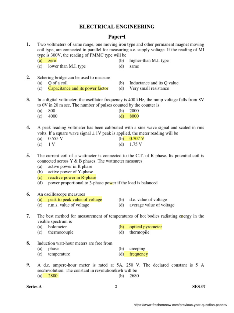 HAL Electrical Engineering Model Paper (1) | PDF | Electric Motor | Transmission Line