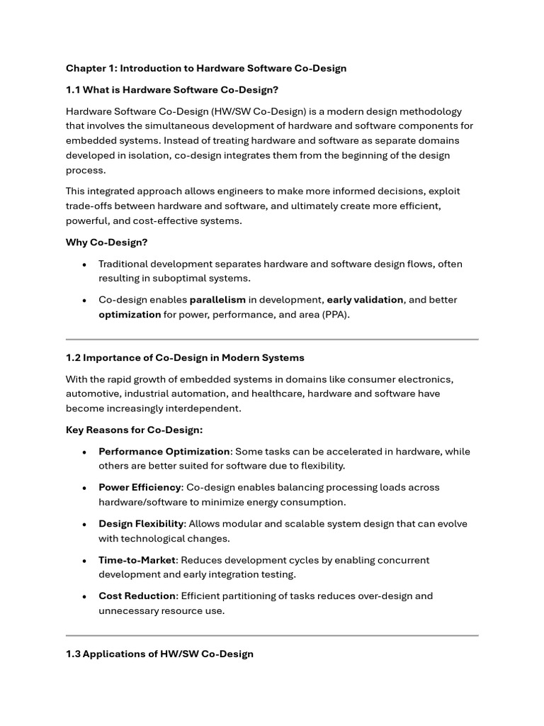 Chapter 1 Hardware Software Co Design | PDF | System On A Chip | Computing