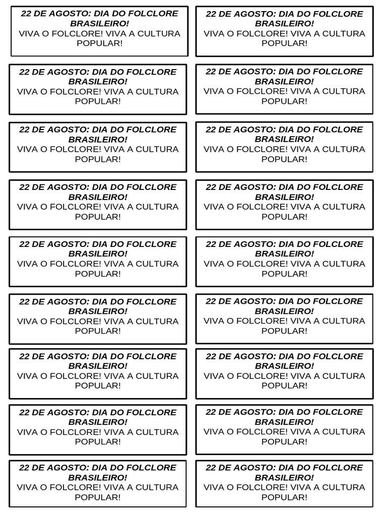 Tirinha Dia Do Folclore | PDF