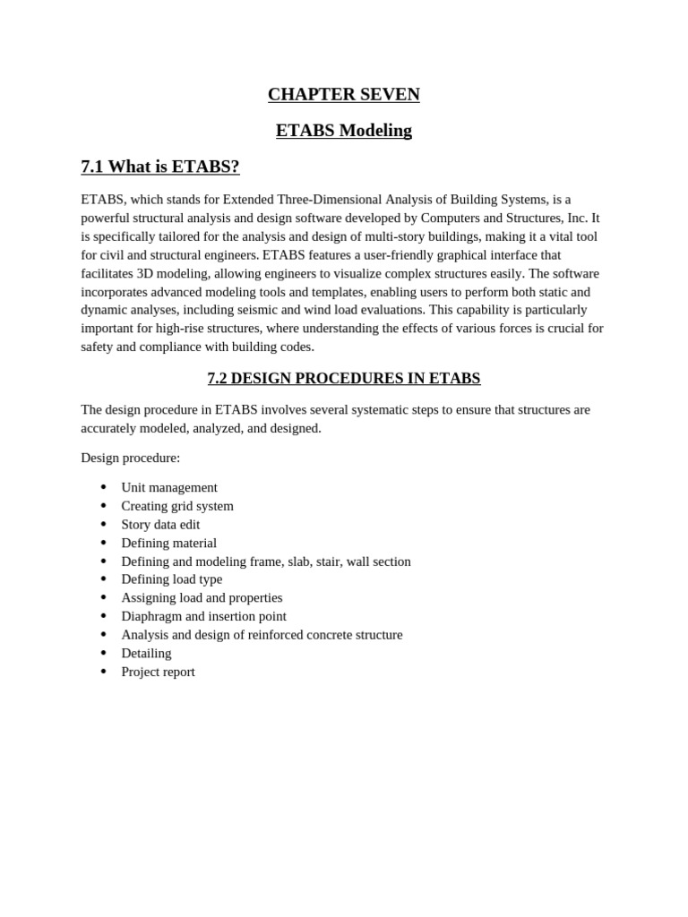 Chapter 7 Etabs Modeling | PDF