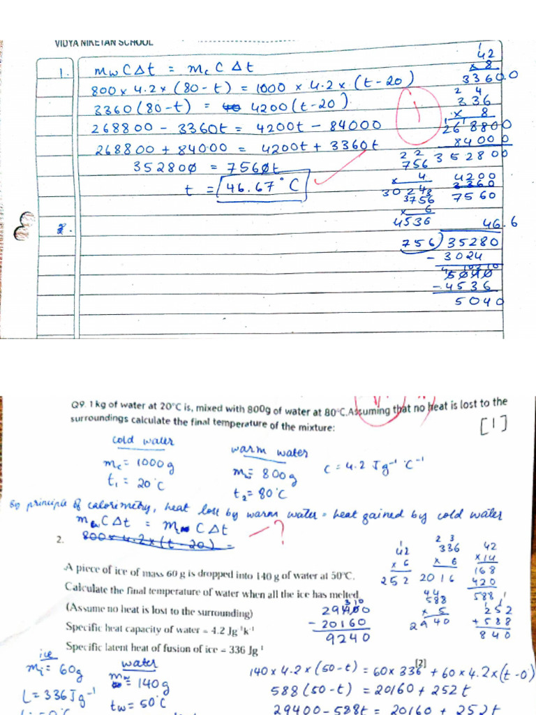 Calorimetry Test | PDF