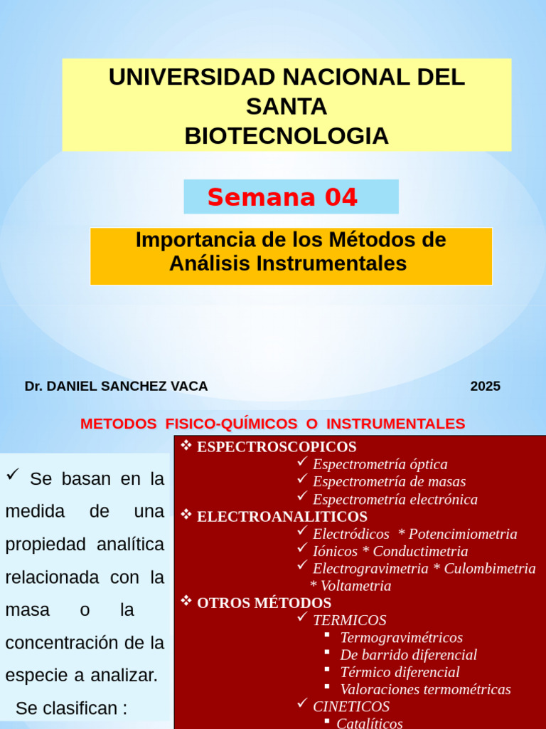 Metodos Instrumentales (Semana 04) | PDF | Espectrómetro | Espectroscopia