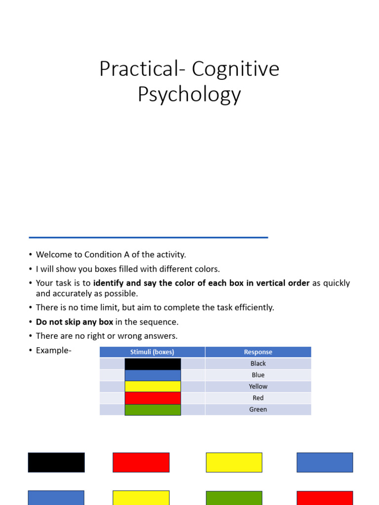 Practical - Cognitive Psychology | PDF | Green | Cognition