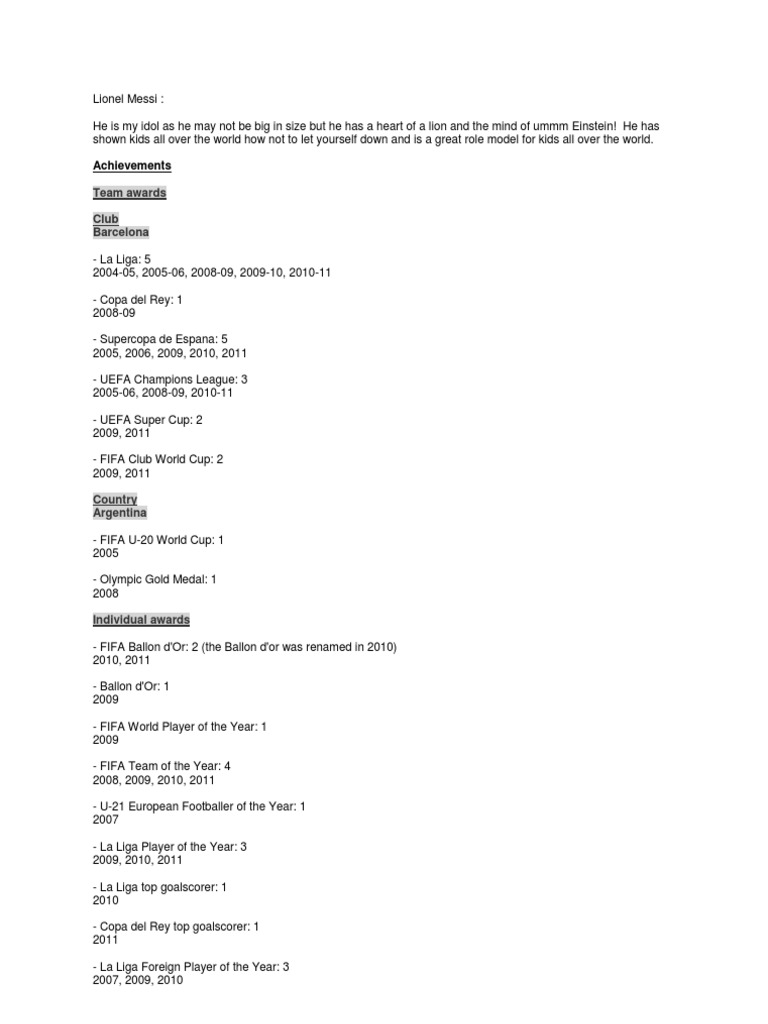 Lionel Messi and Randy Orton Bibliography | PDF | La Liga | Fifa World Cup