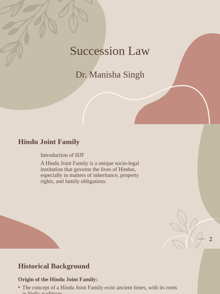 Succession Law Introduction | PDF | Property | Concurrent Estate