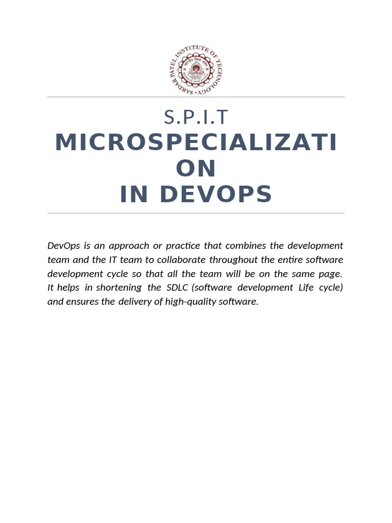 DevOps Micro-Specialization Course | PDF
