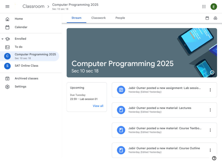 Computer Programming 2025 Sec 10 Sec 18 | PDF