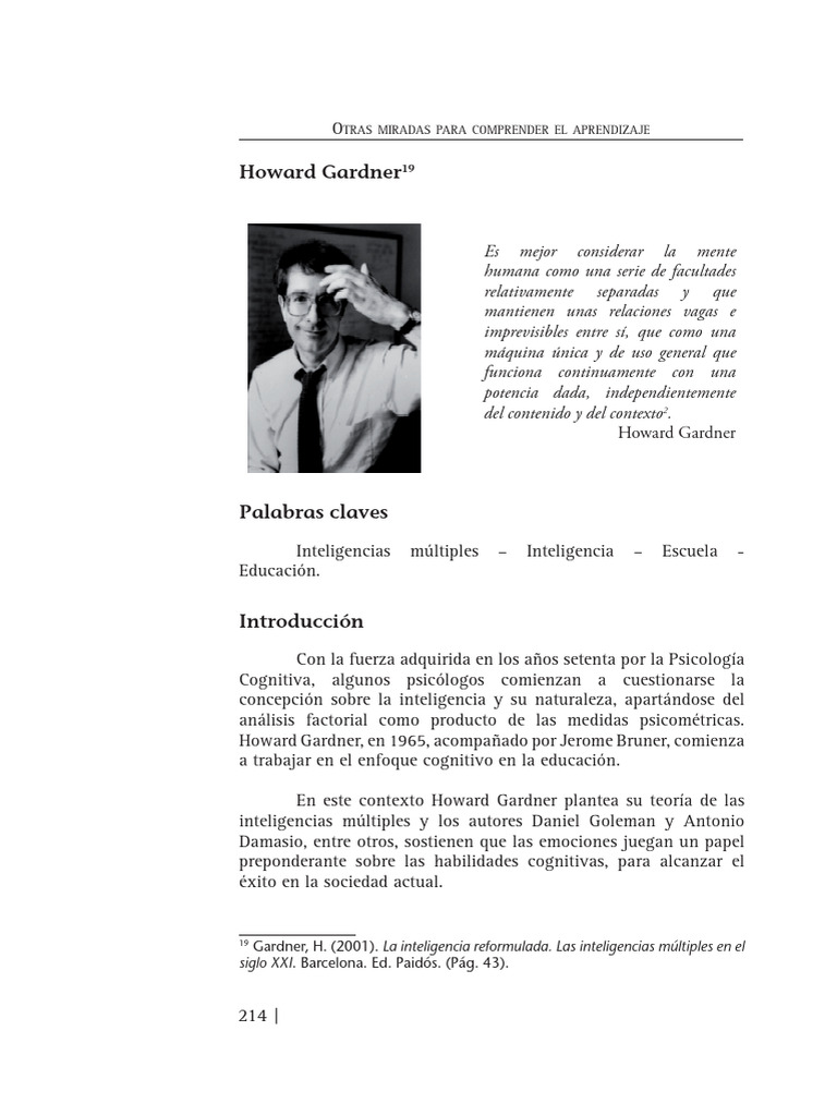 Capítulo 7 - Gardner | PDF | Inteligencia | Aprendizaje
