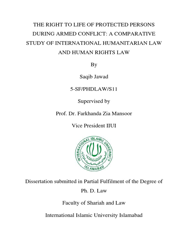 The Right To Life of Protected Persons | PDF | Human Rights ...