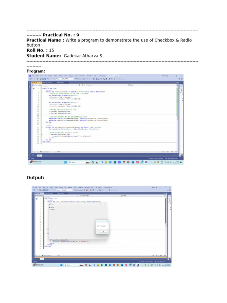 Pratical - No.9 GAD | PDF