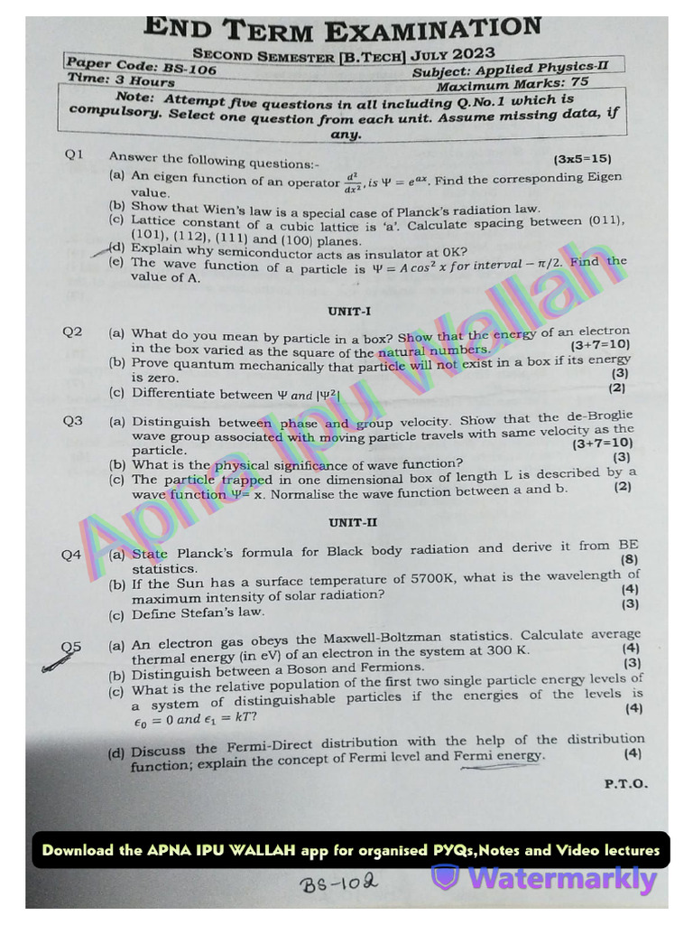 AP-II Endsem 2023 Watermarked | PDF