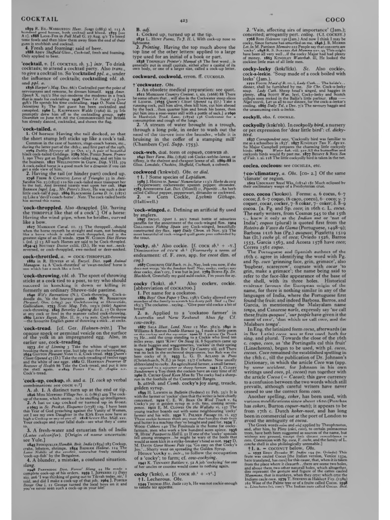 Coconut - The Oxford English Dictionary | PDF