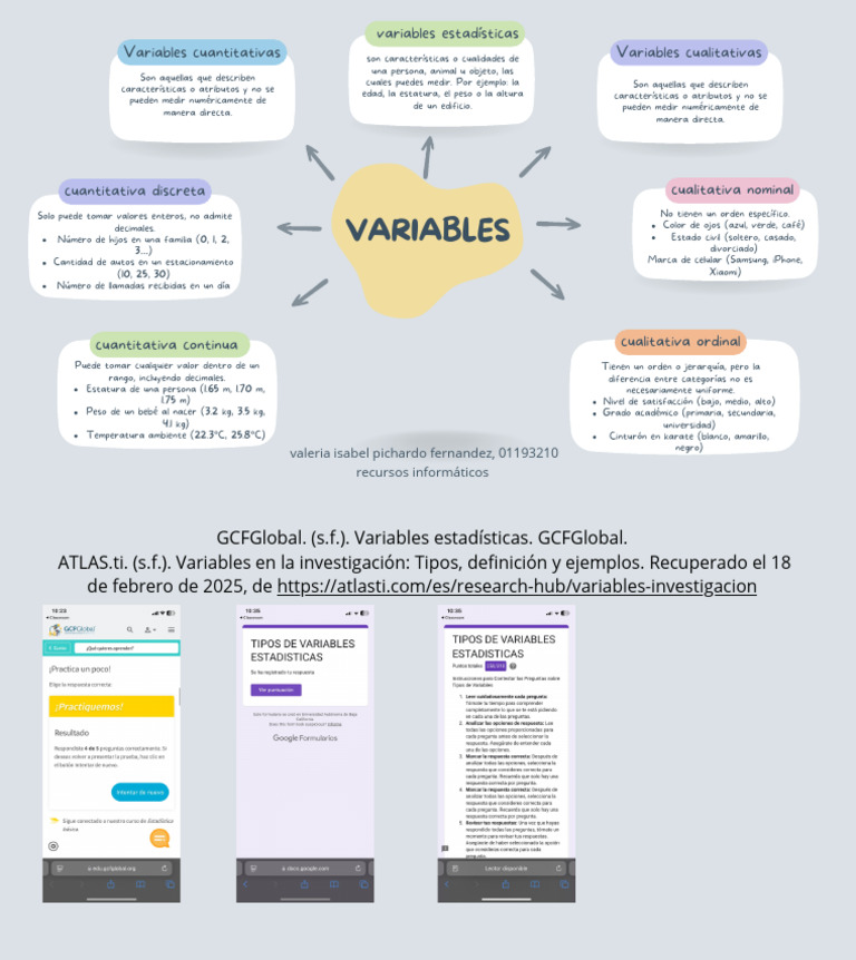 Mapa - Mental - Variables - Pichardofernandezvaleriaisabel | PDF