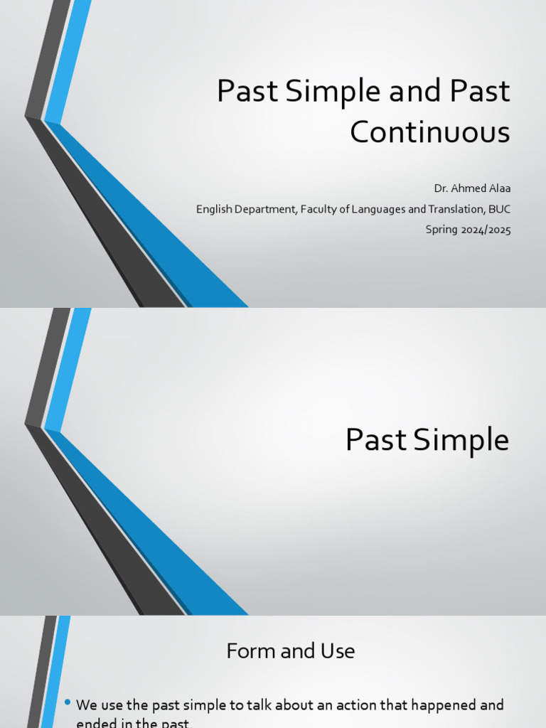 Past Simple vs. Past Continuous Guide | PDF | Verb | Grammar