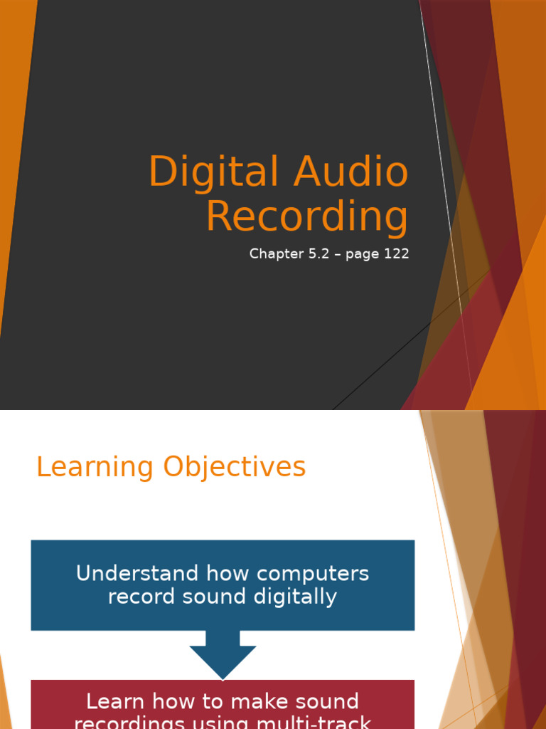 5.2 Digital Audio Recording Chapter | PDF | Microphone | Sound Recording And Reproduction