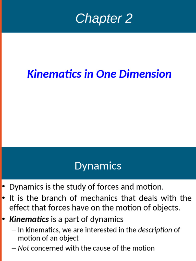 Chapter 2 - Kinematics in One Dimension | PDF | Acceleration | Velocity