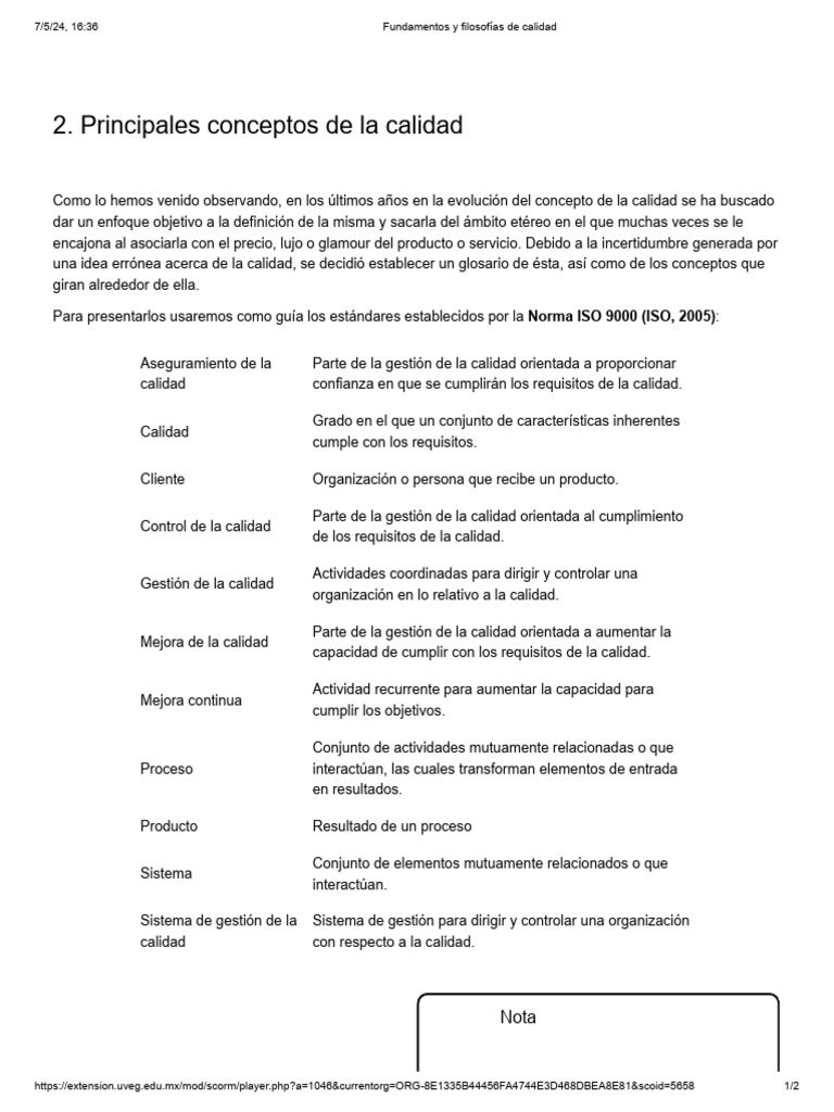 Principios de Calidad v2 - Fundamentos y Filosofías de Calidad | PDF | Calidad (comercial ...
