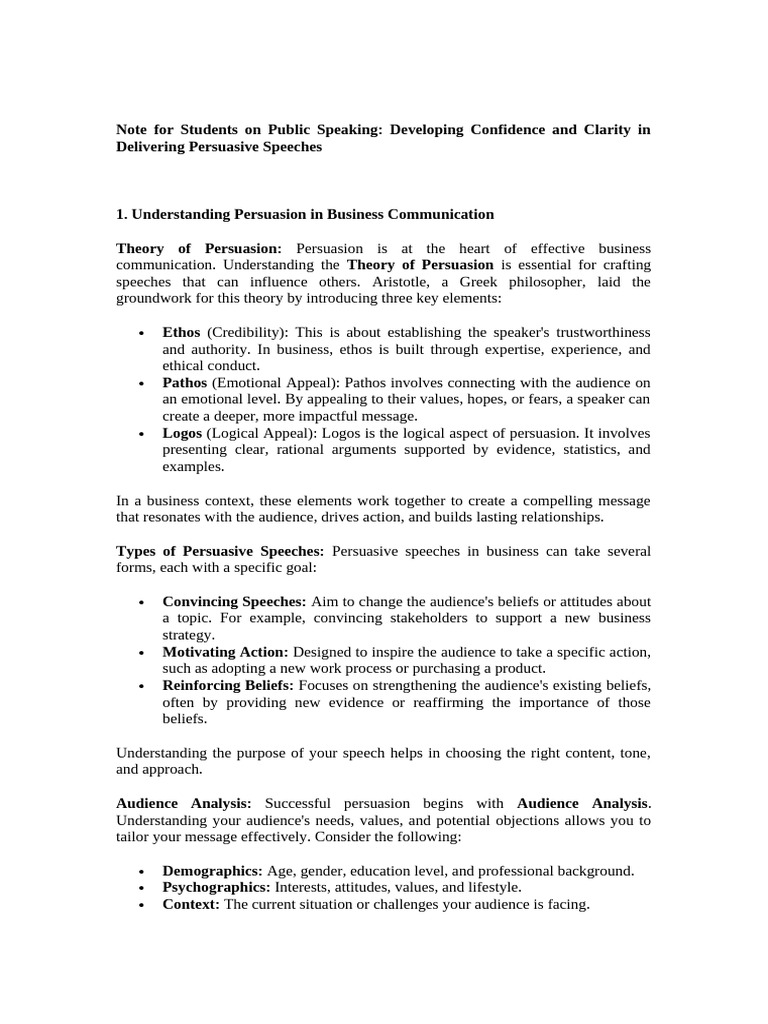 Strategies Behind Delivering Persuasive Speeches | PDF | Public ...