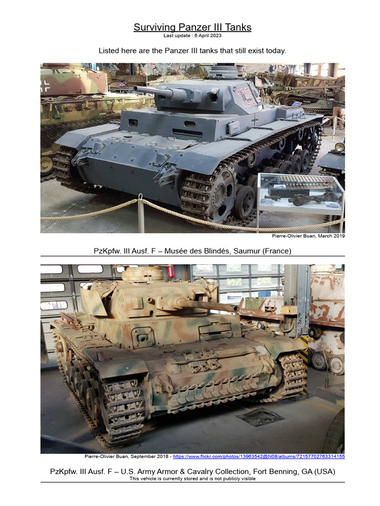 Surviving Panzer III Tanks Today | PDF | Tracked Military Vehicles ...