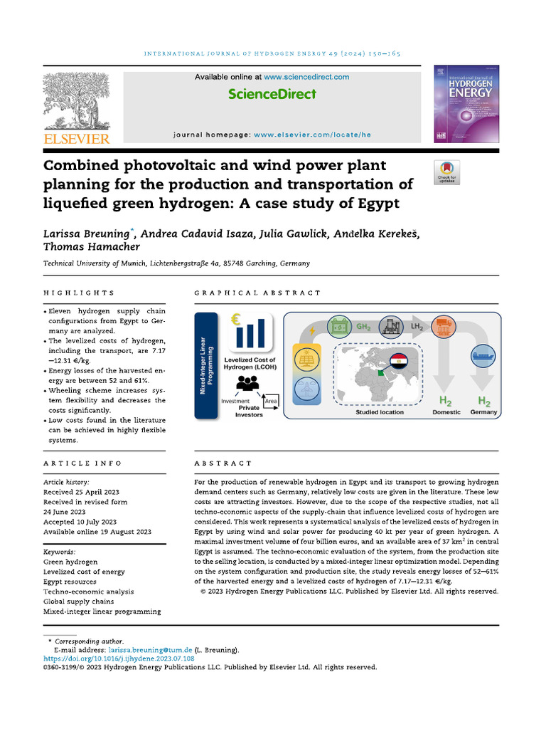 Combined photovoltaic and wind power plant planning for the production ...