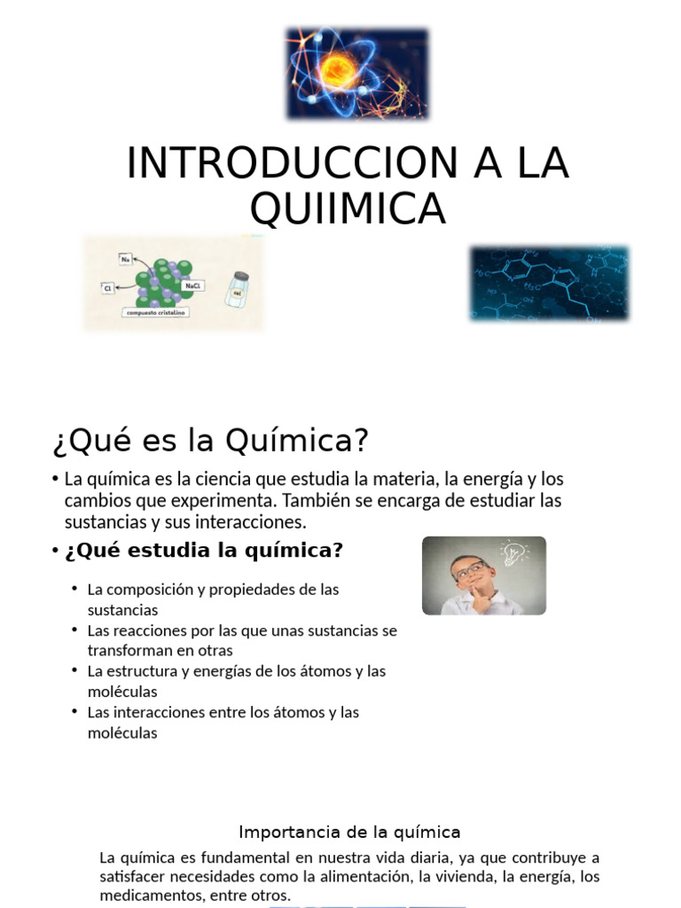 Introduccion A La Quiimica | PDF